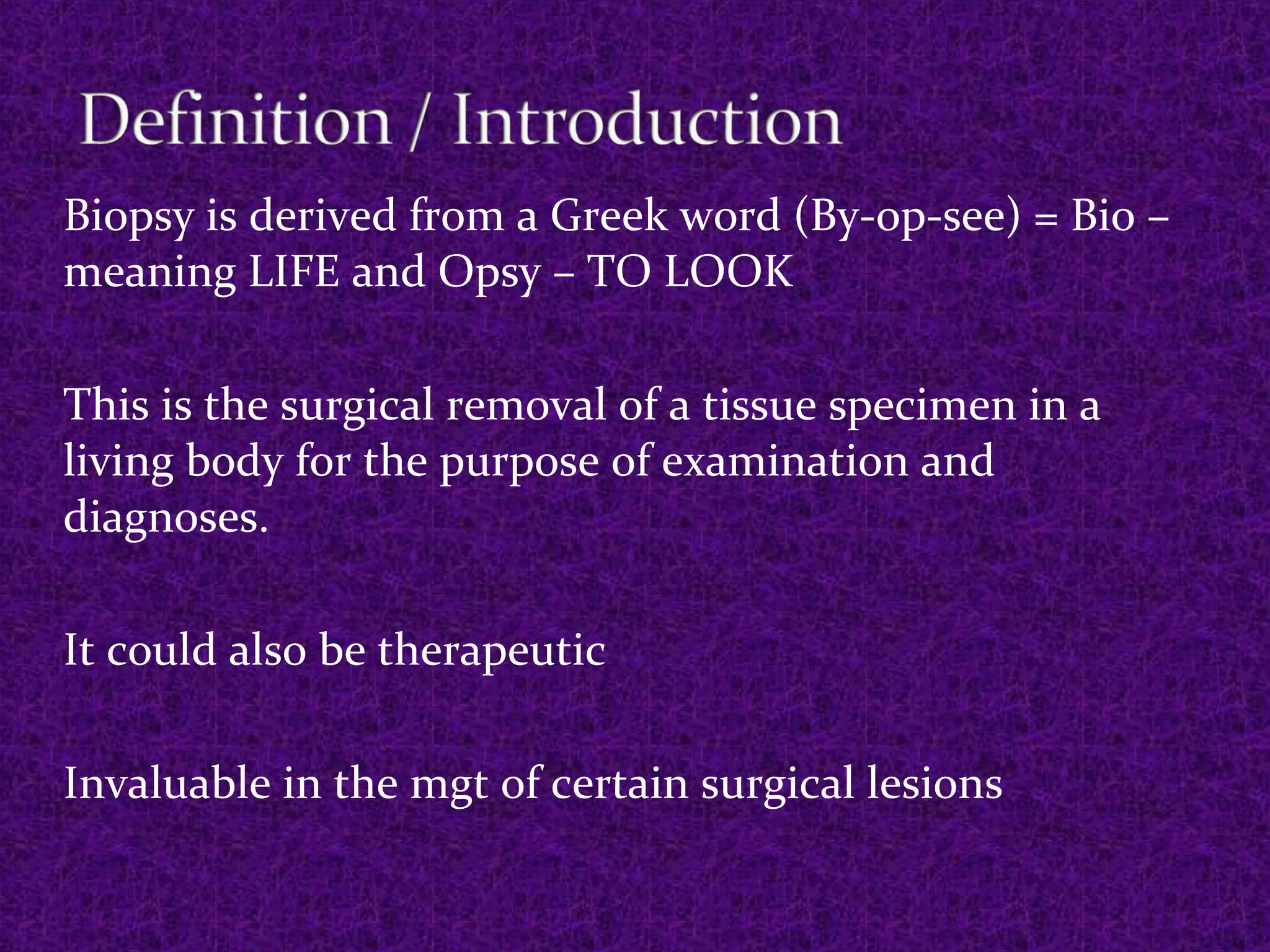 Biopsy in surgery | PPT