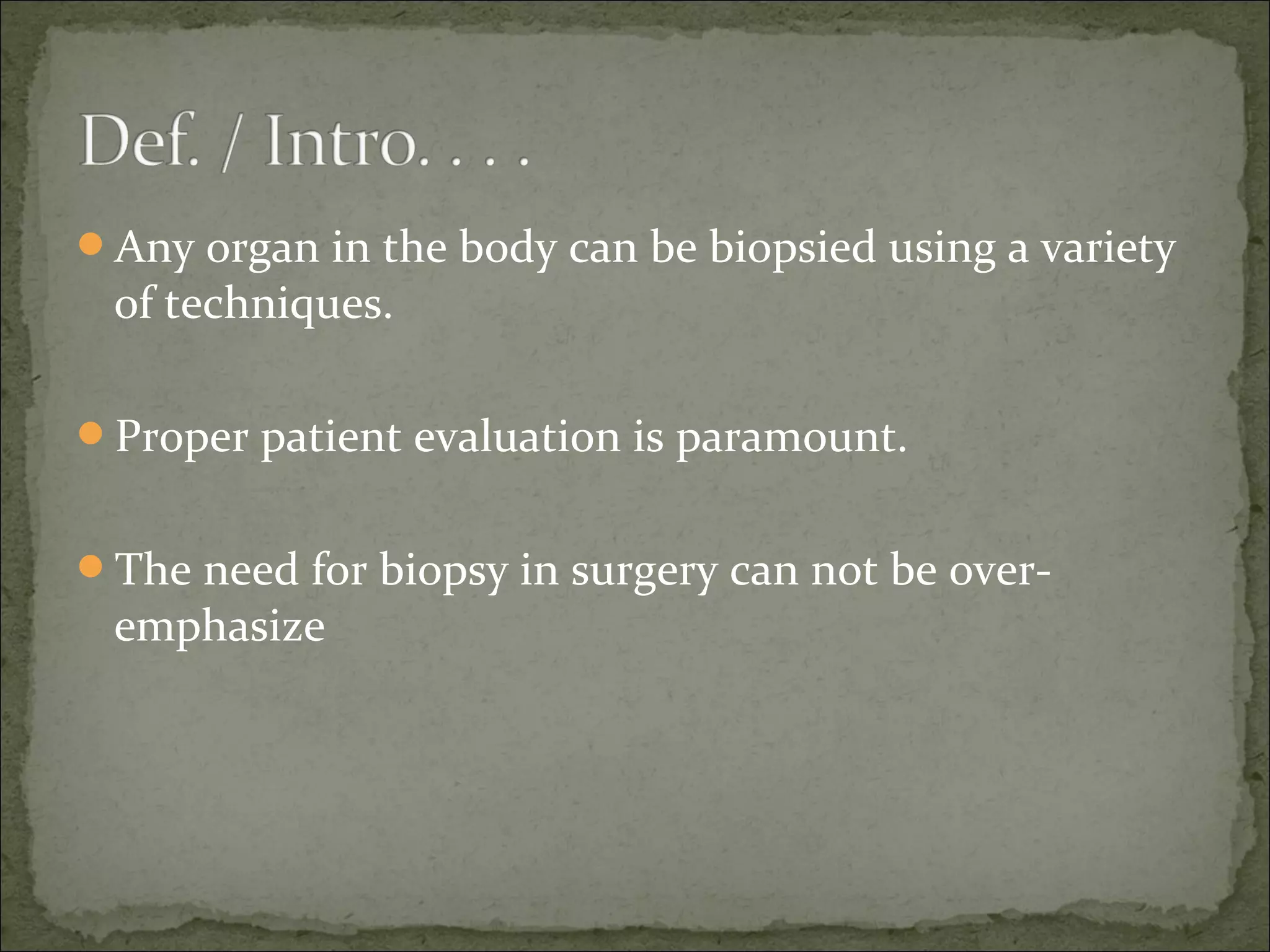 Biopsy in surgery | PPT