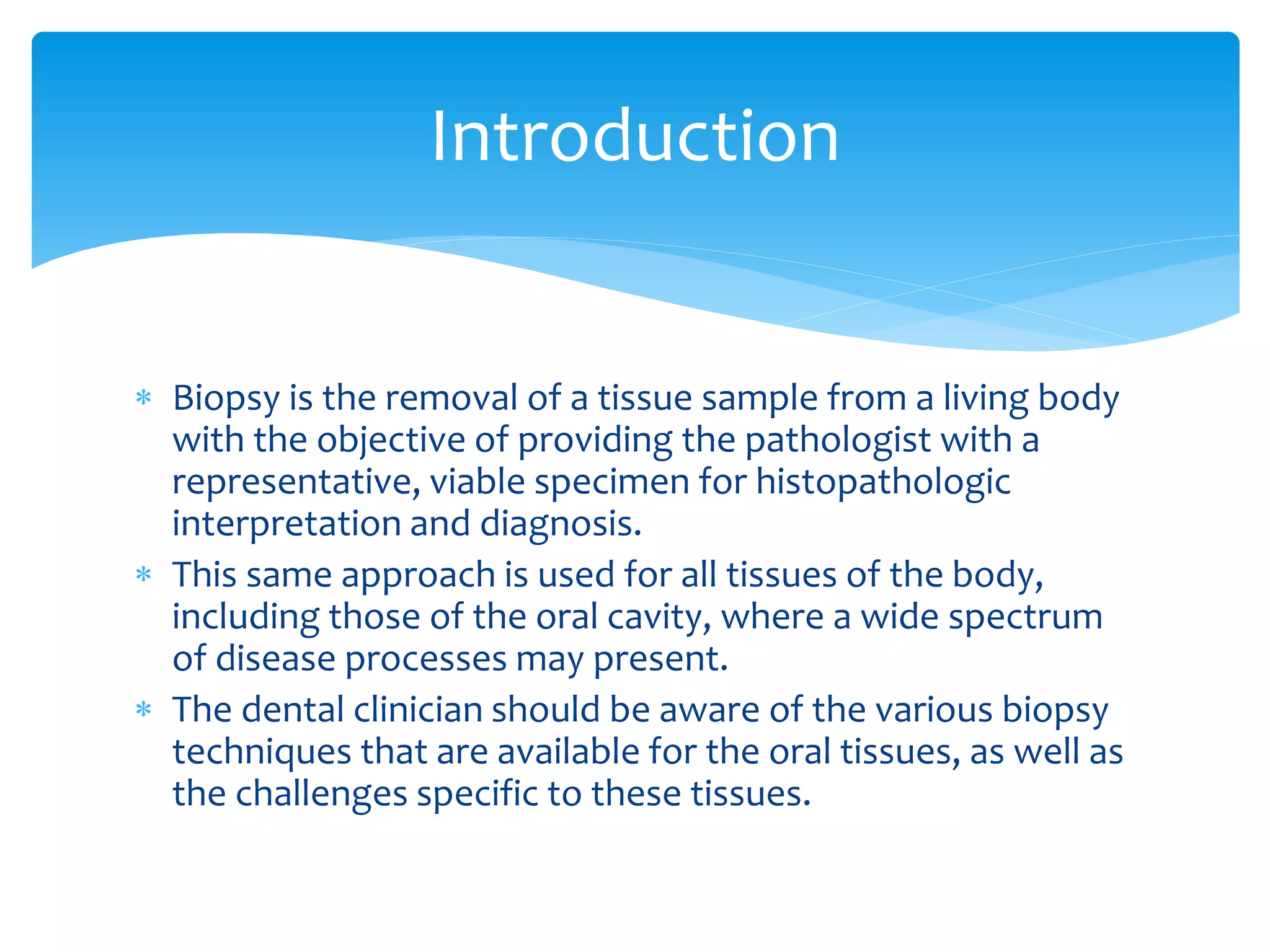 Biopsy techniques in oral surgery | PPT