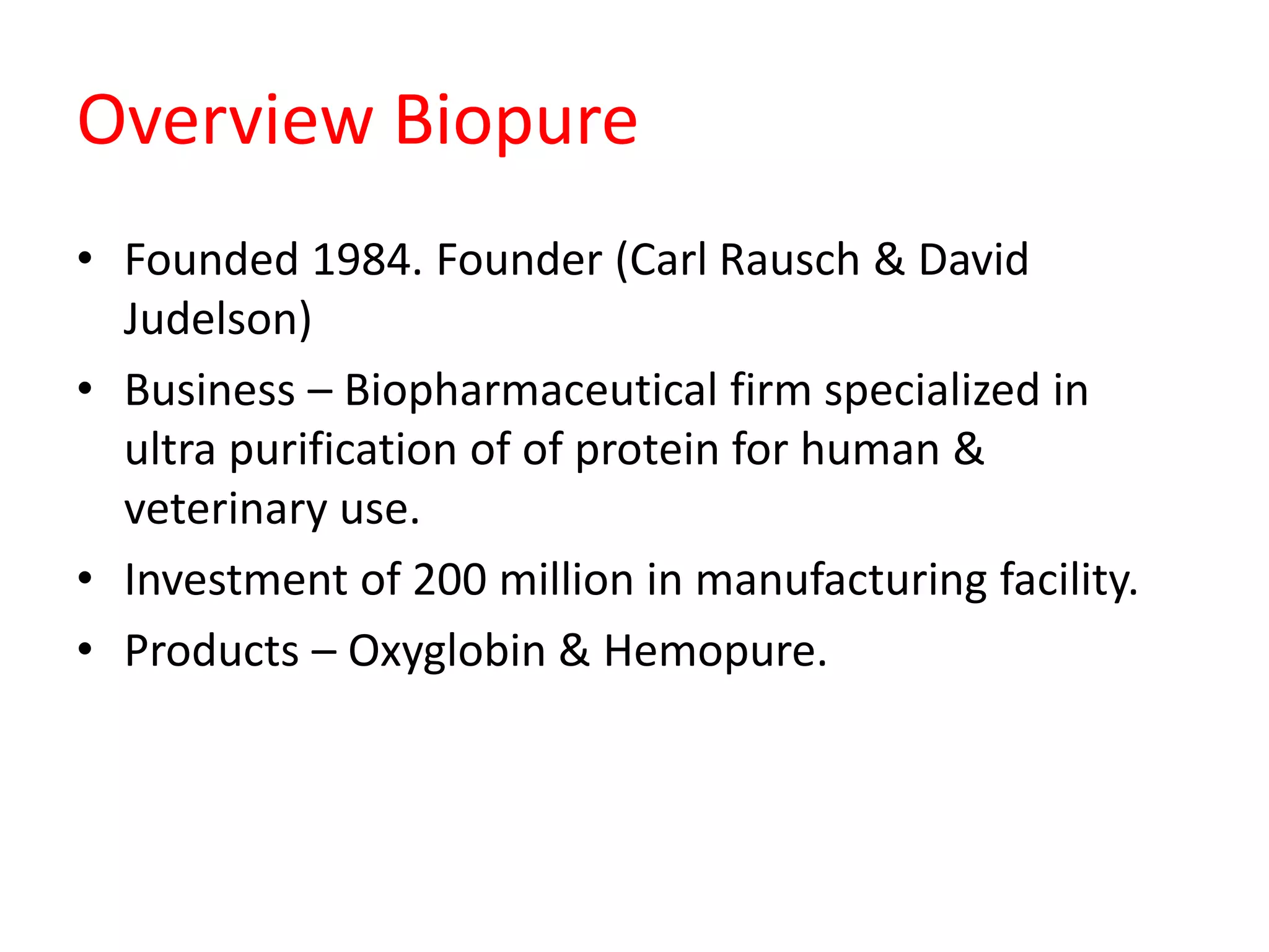 Biopure case solution | PPTX