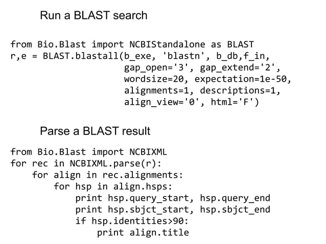 Biopython: Overview, State of the Art and Outlook | PPT