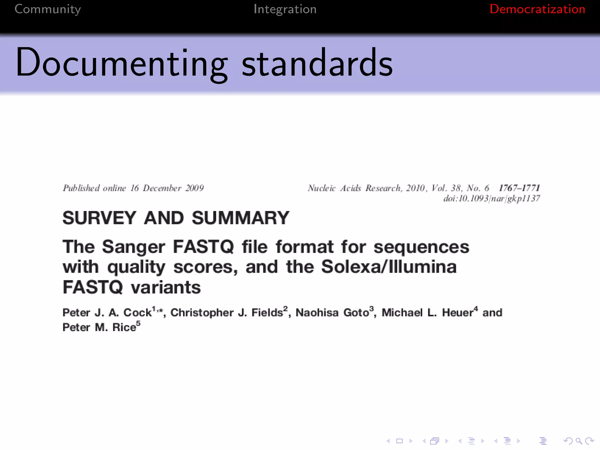 Biopython at BOSC 2010 | PPT