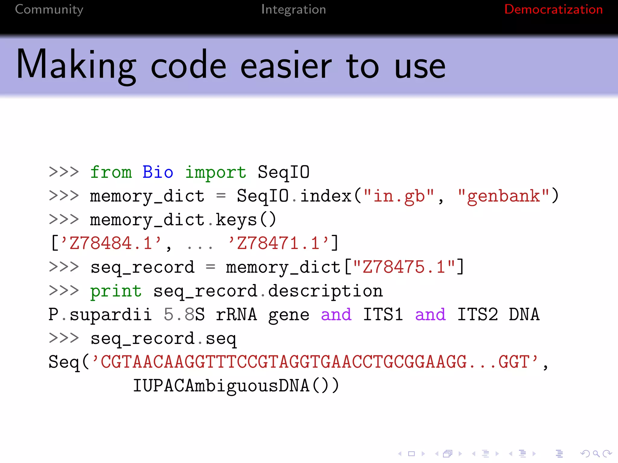 Biopython at BOSC 2010 | PPT