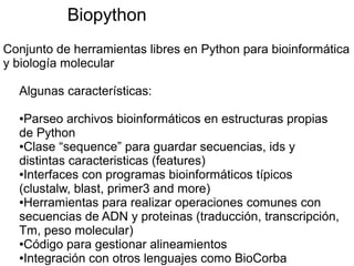 Biopython para el analisis de secuencias de ADN | ODP