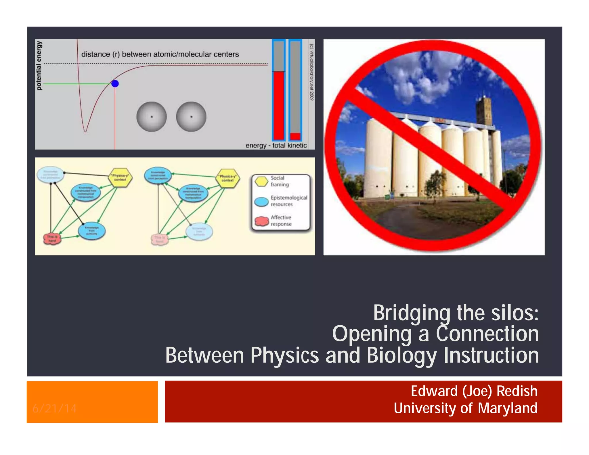 Bridging the silos: Opening a connection between physics and biology ...