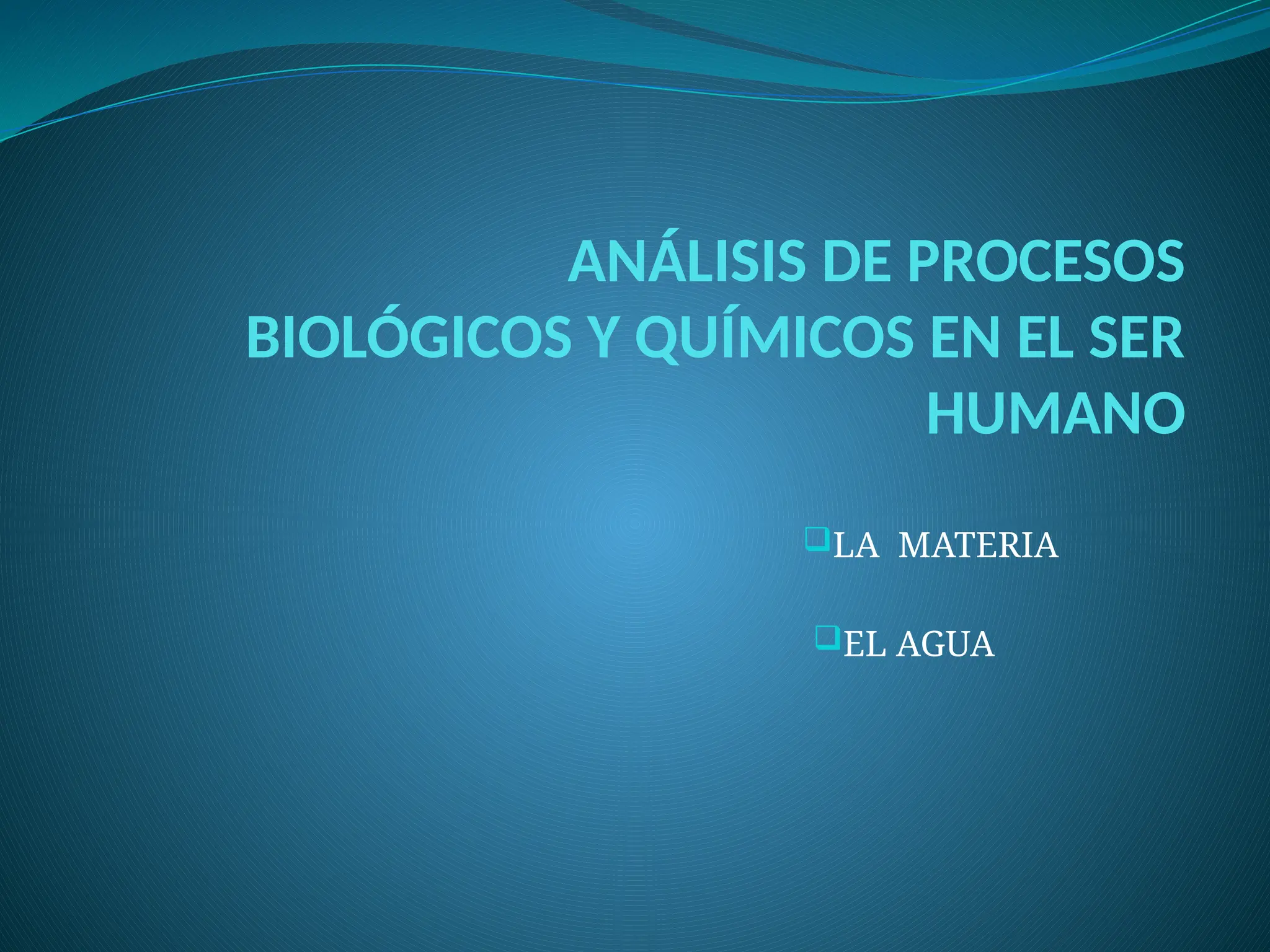 Analisis de procesos biologicos en el ser humano | PPTX | Chemistry ...