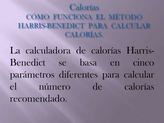 FORMULA PARA CALCULAR CALORIAS | PPTX