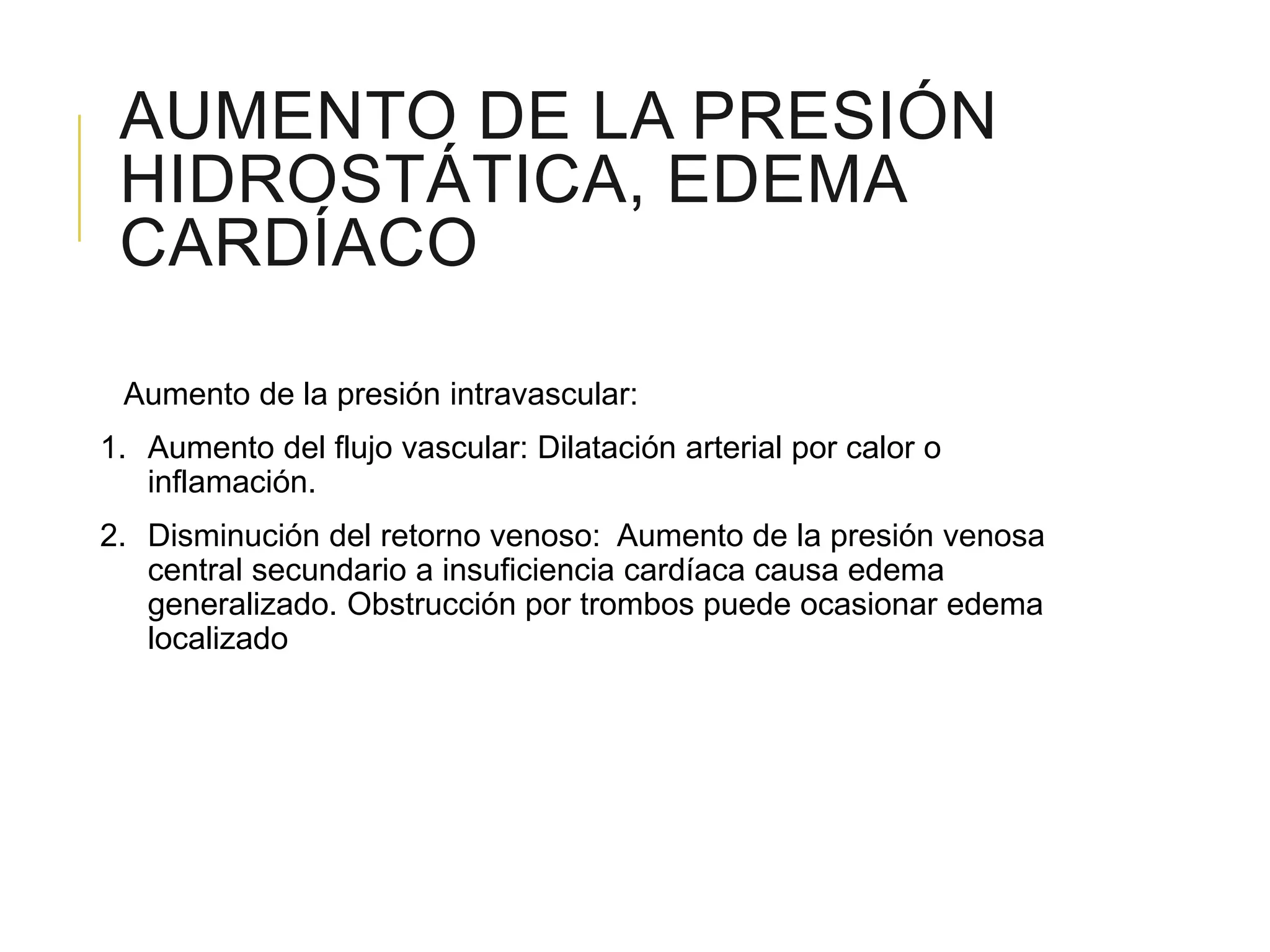 Bioquimica del edema | PPTX