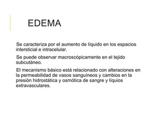 Bioquimica del edema | PPTX