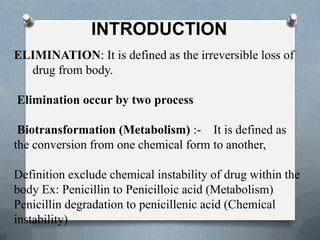 Bioransformation ( Biopharmaceutics ) | PDF