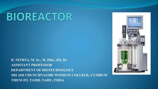 Bioreactor | PPTX | Home Appliances | Home & Garden