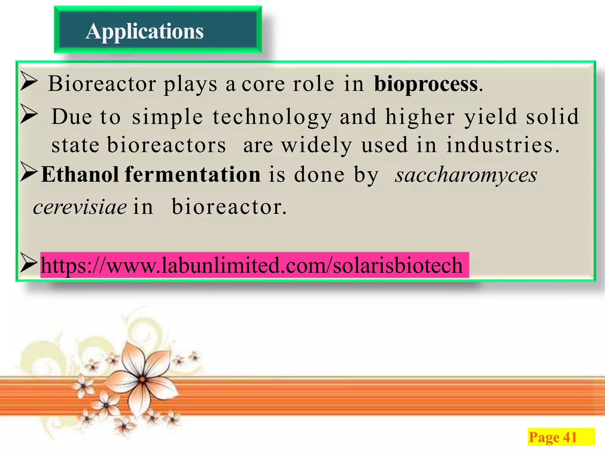 Bioreactor and applications of bioreactors | PPT