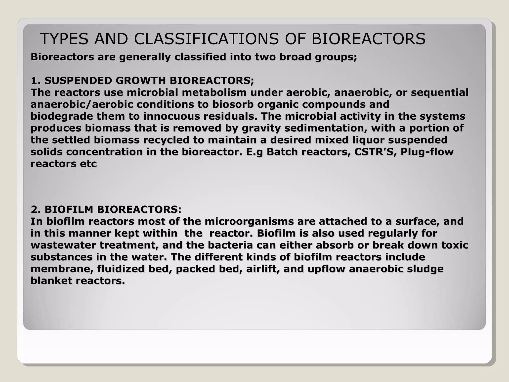 Bioreactors | PPT