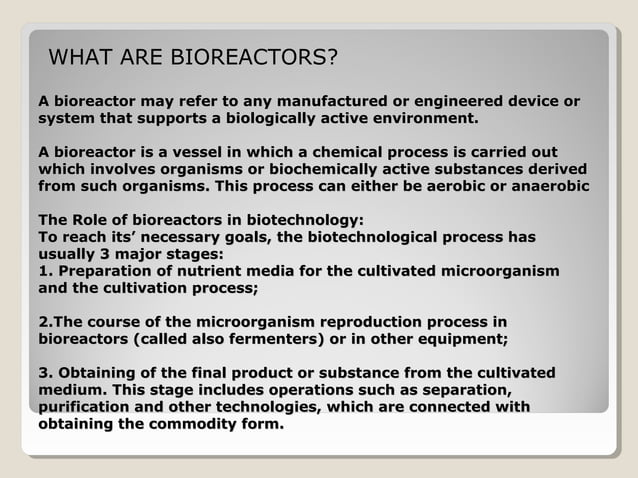 Bioreactors | PPT