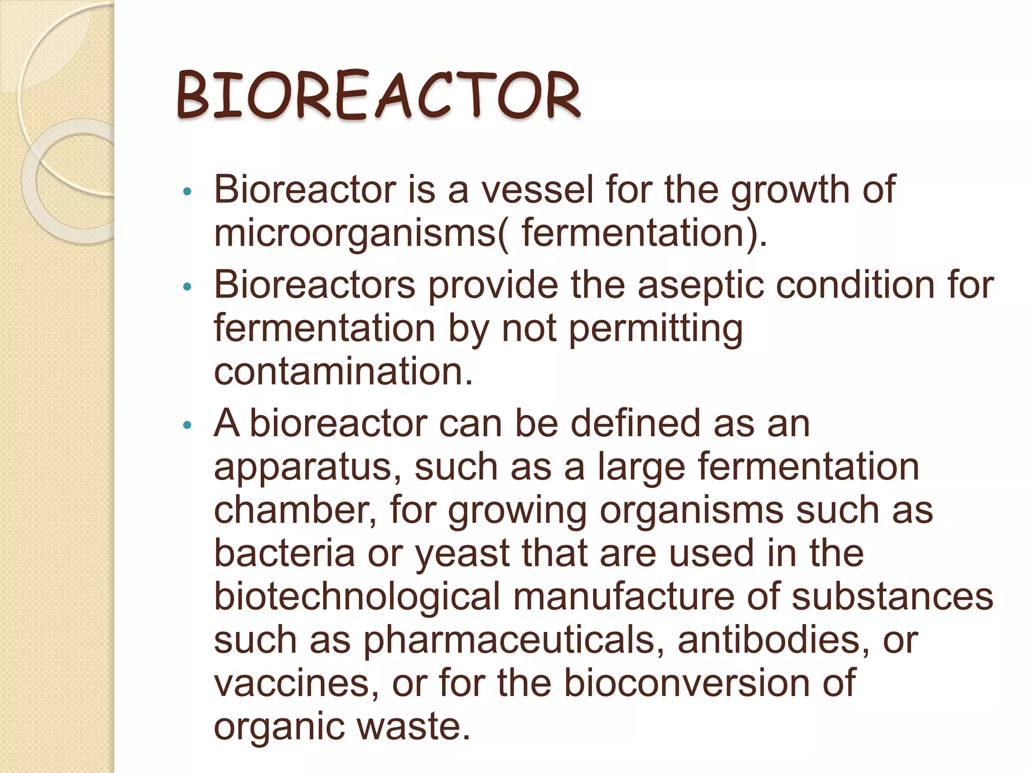 Bioreactors | PPTX