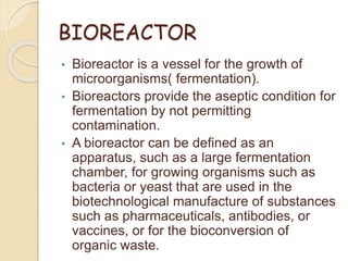 Bioreactors | PPTX
