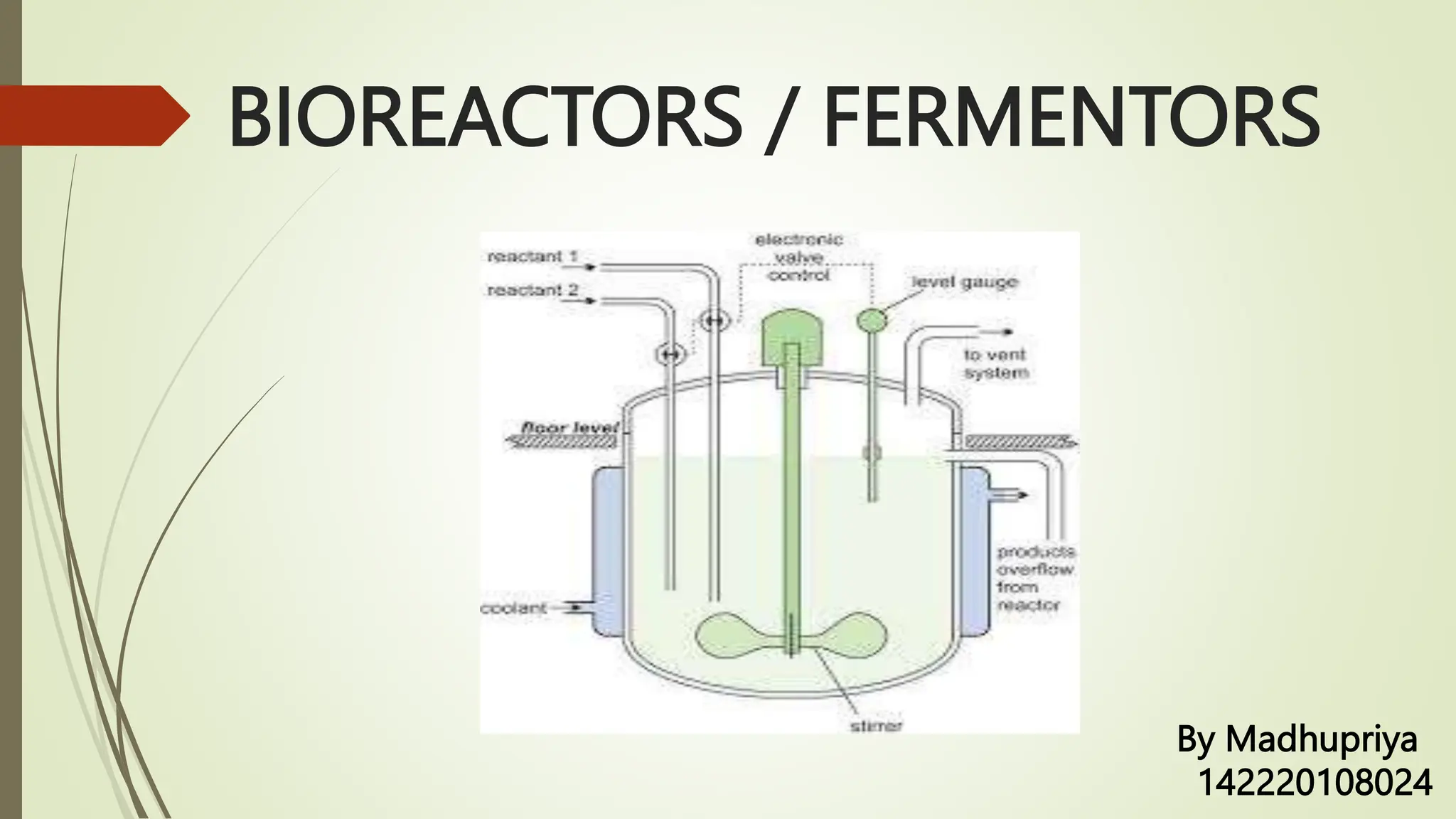 BIO REACTORS- FERMENTORS FOR ANTIBIOTICS | PPTX