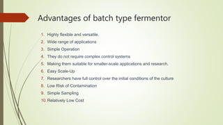 BIO REACTORS- FERMENTORS FOR ANTIBIOTICS | PPTX