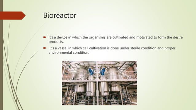 BIO REACTORS- FERMENTORS FOR ANTIBIOTICS | PPTX | Chemistry | Science