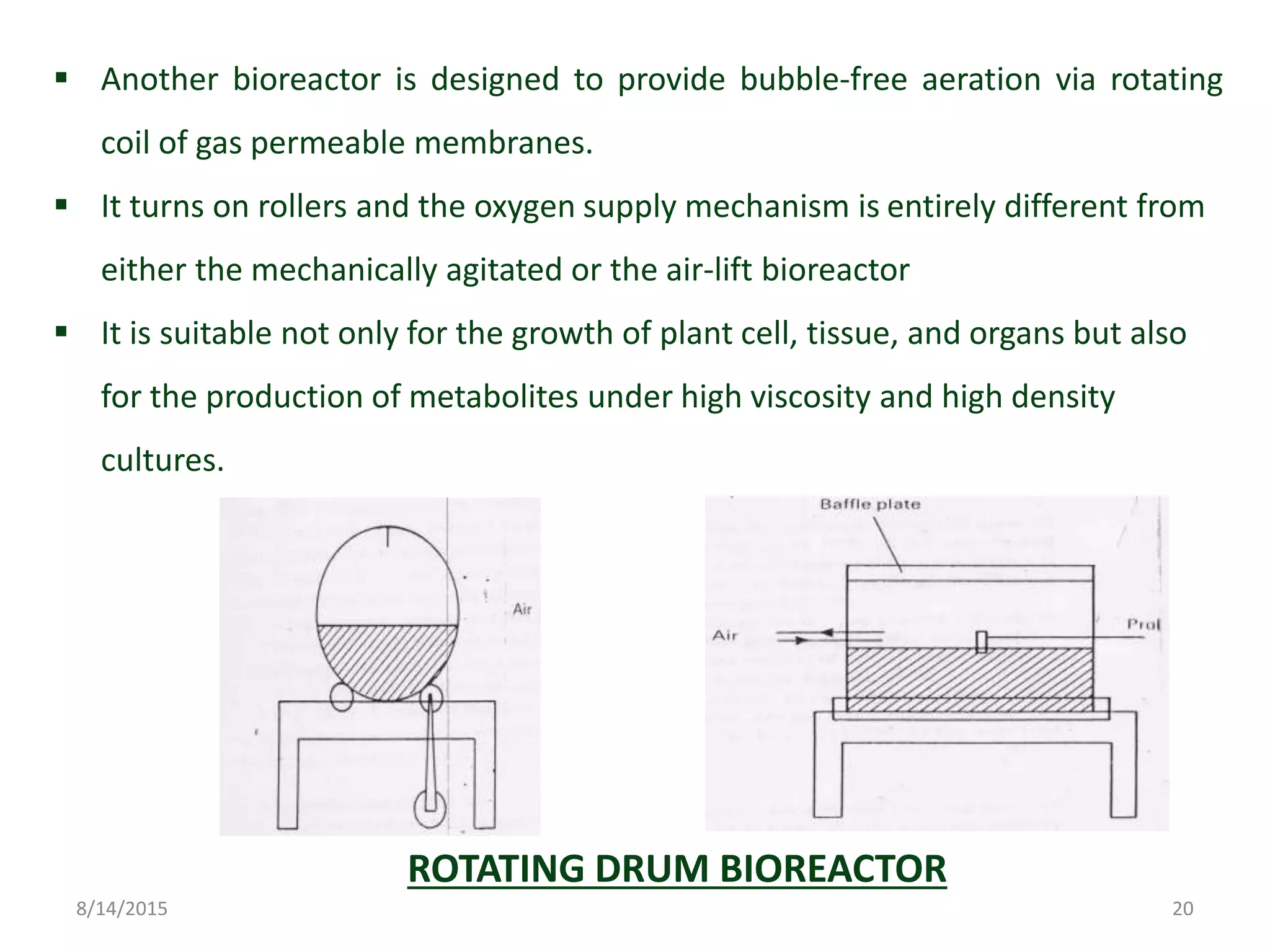 Bioreactors for plant cell suspension culture | PPTX