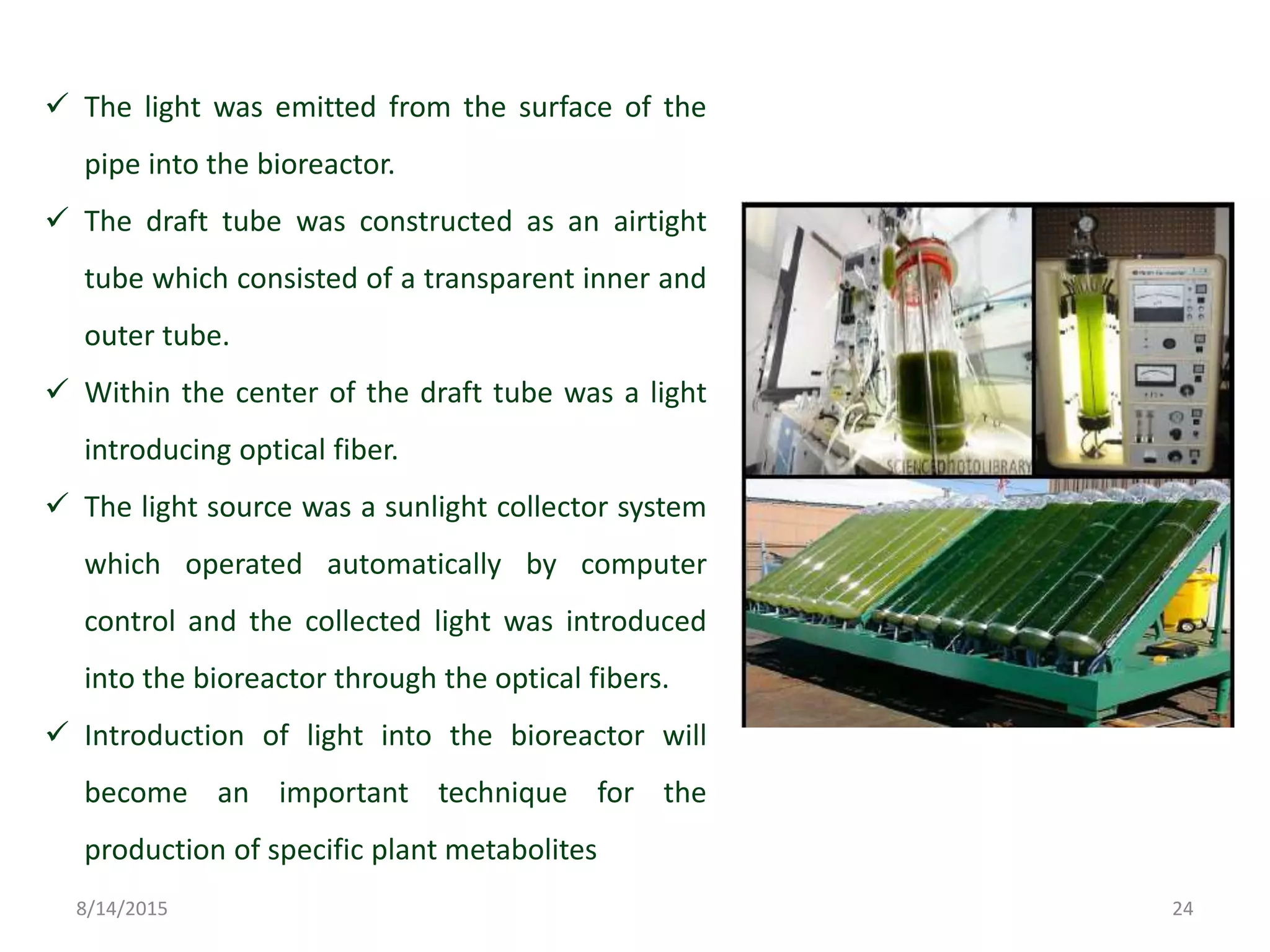 Bioreactors for plant cell suspension culture | PPTX