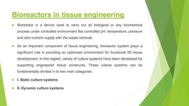 Bioreactors in tissue engineering | PPTX | Biotech and Biomedical ...