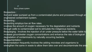 bioremediation en anglais biotechnologies | PPTX