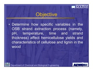 Hemicellulose extraction from wood OSB strands | PPT