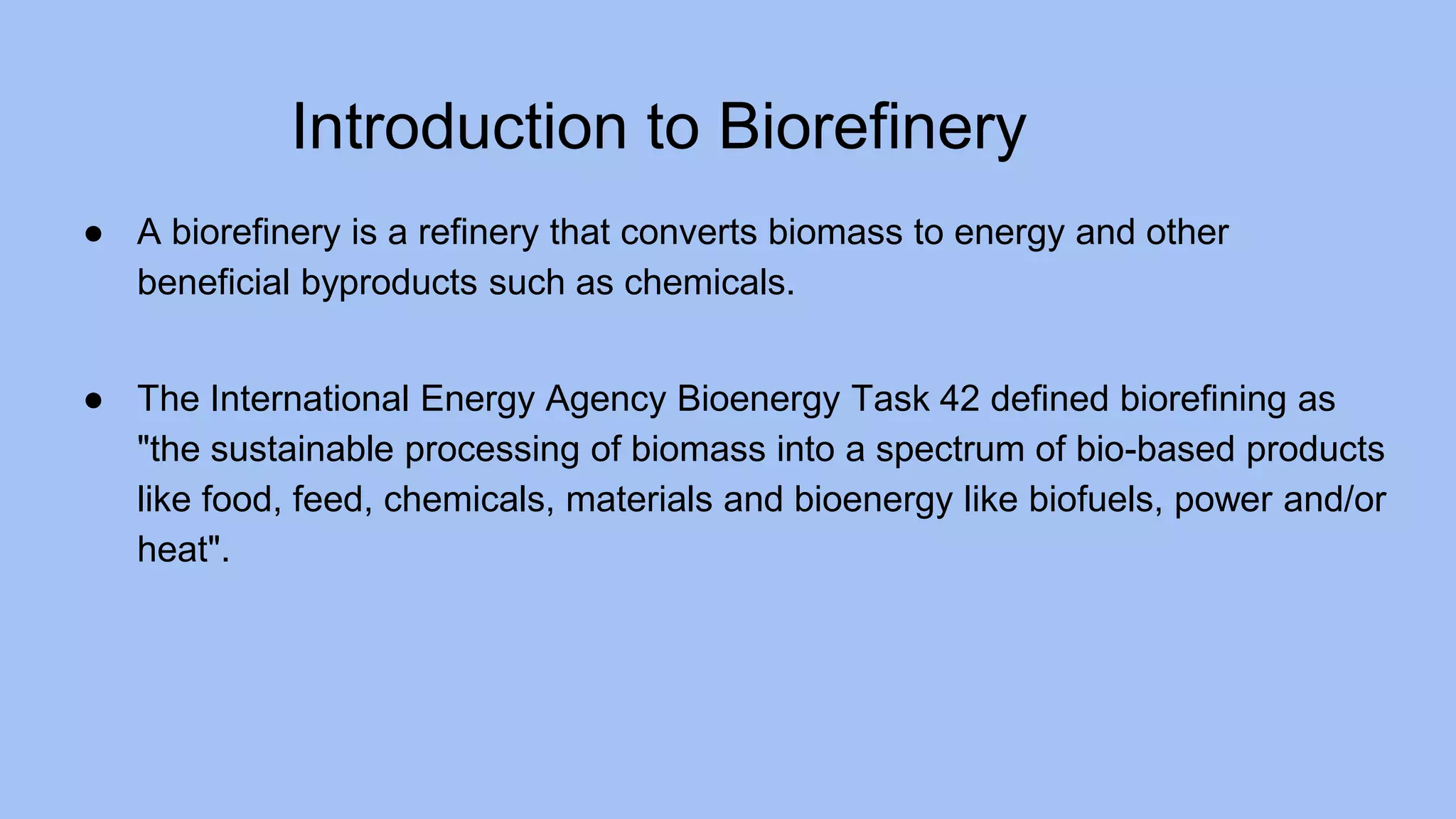 Biorefinery | PPTX