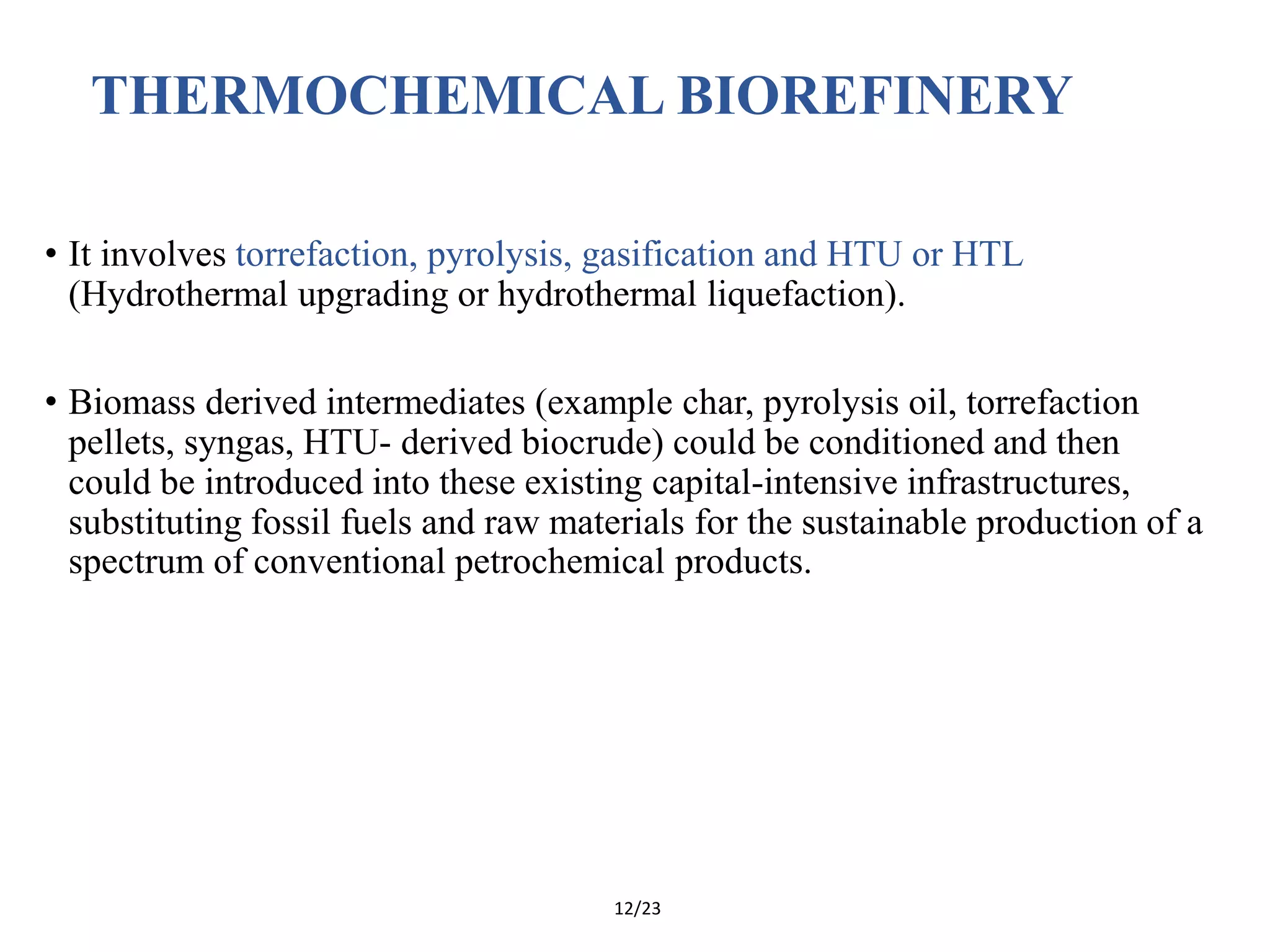 Biorefinery | PPT