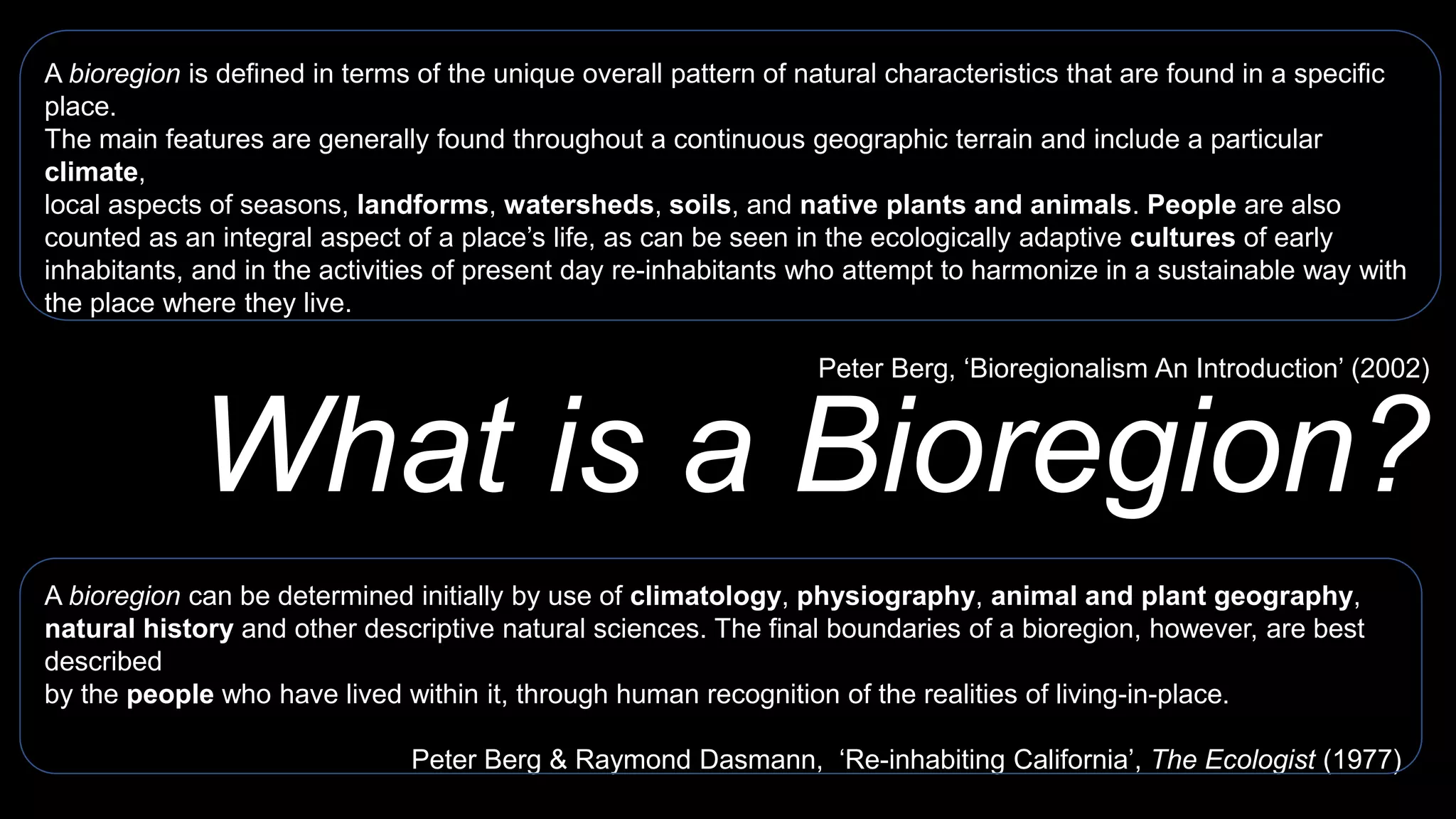 Bioregionalism in these islands | PPTX
