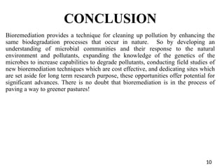 bioremediation and biosurfactant of microbes | PPT