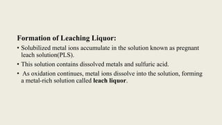 BIOREMEDIATION -MICROBIAL LEACHING OF ORES AND ITS PROCESS | PDF