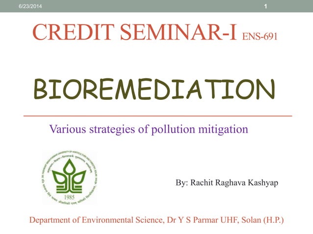 Bioremediation and phytoremediation | PPTX | Environmental Services ...