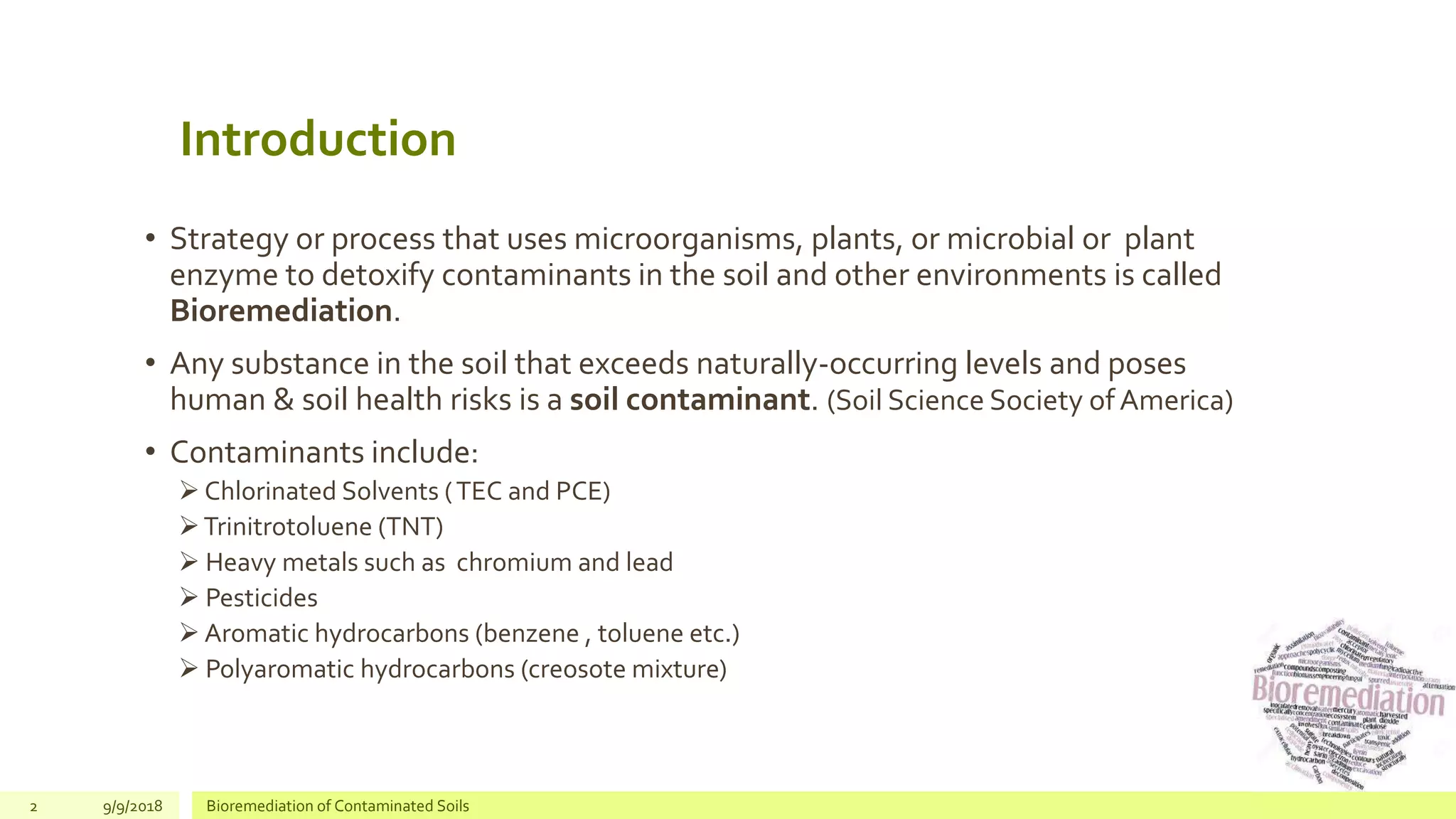 Bioremediation of contaminated soils | PPTX