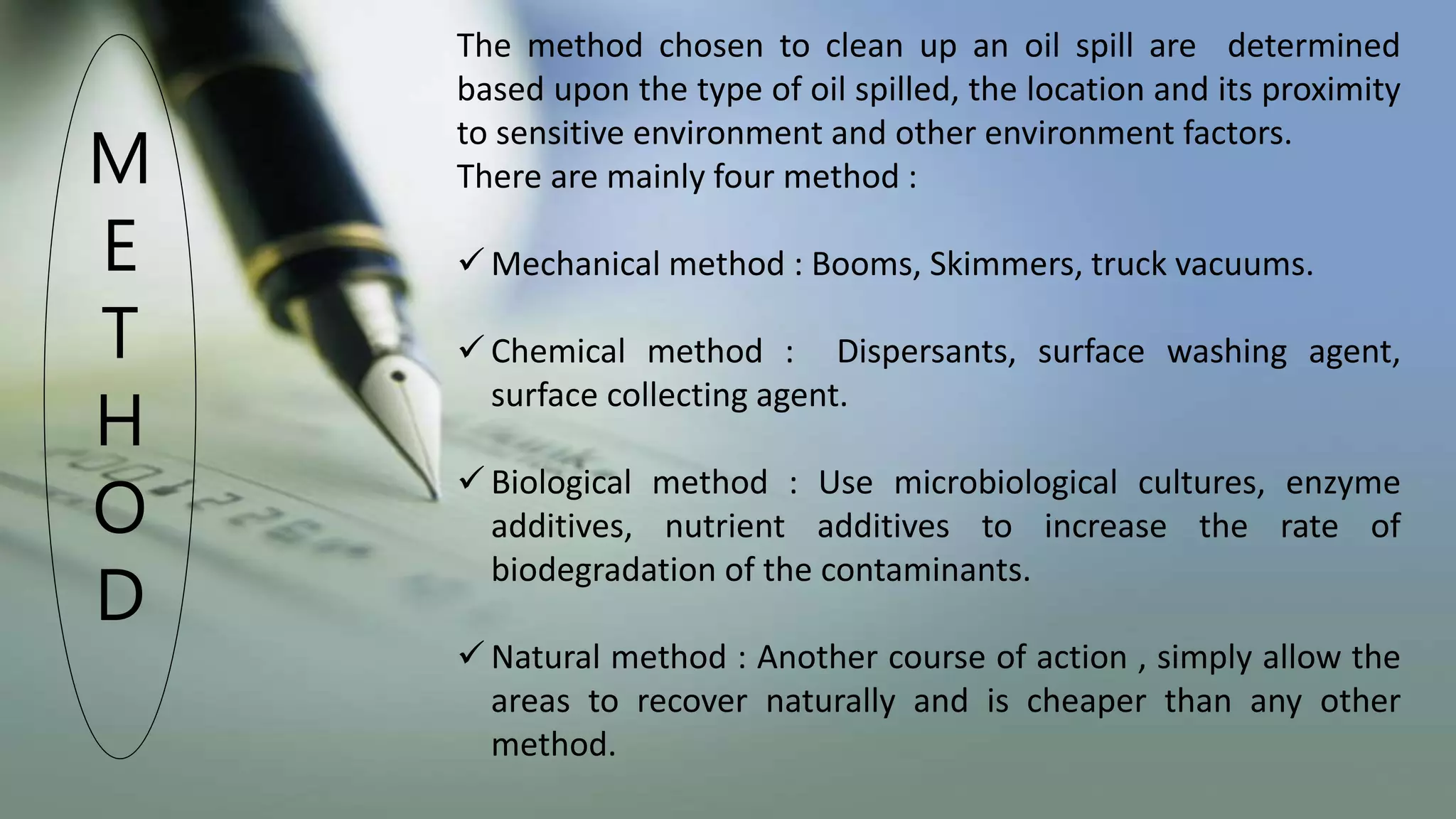 Oil spill Bioremediation | PPTX