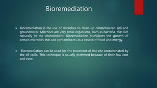 Bioremediation of oil spills | PPTX