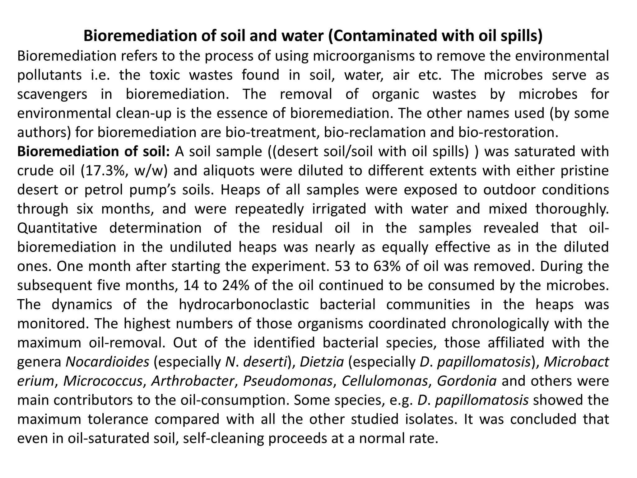 Bioremediation of soil and water | PPTX