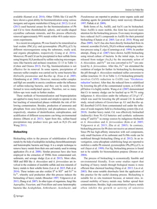 Bioremediation of toxic heavy metals (th ms) contaminated sites.2020