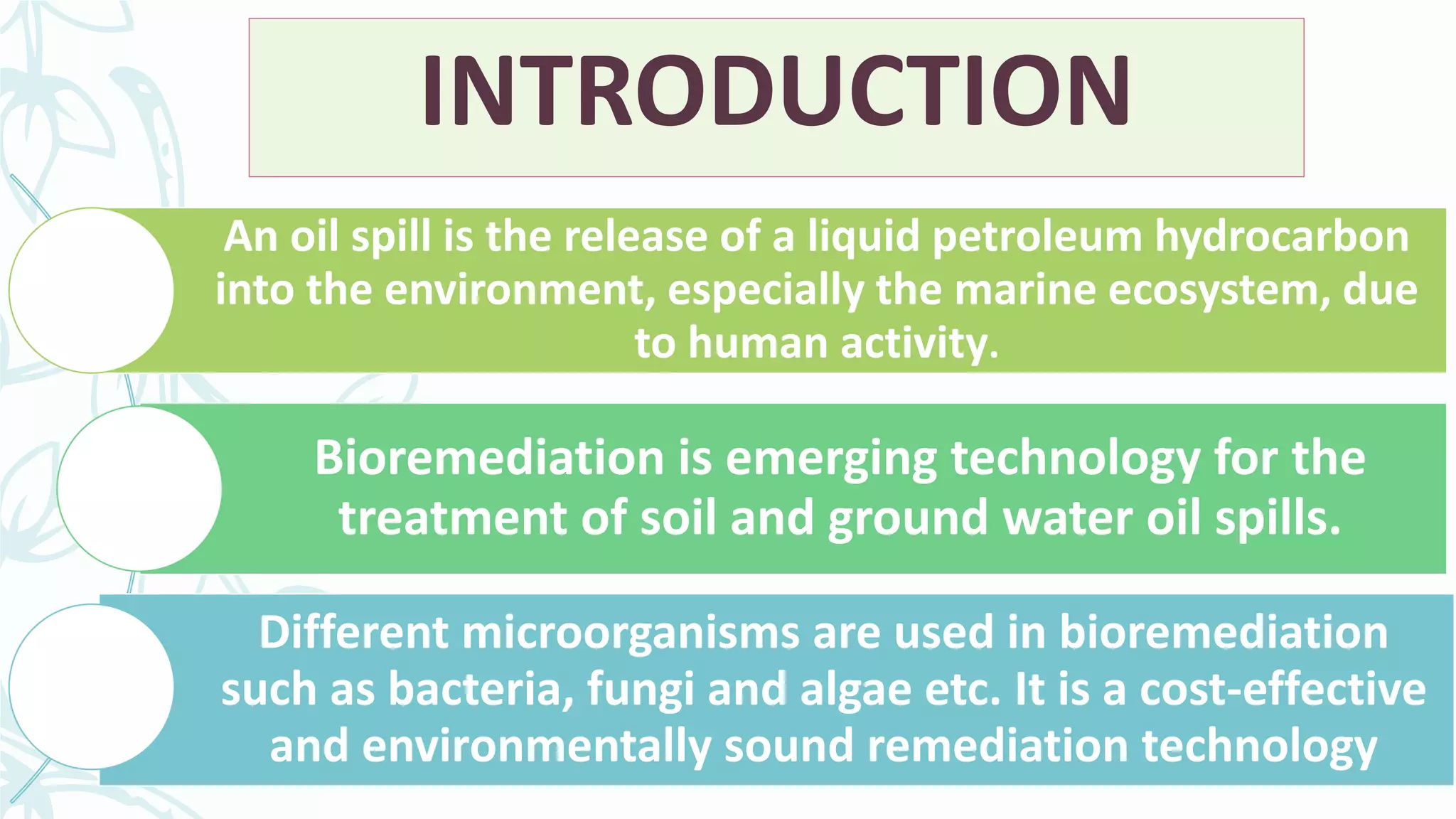 Bio remediation of Oil Spills | PPTX
