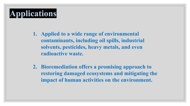 Bioremediation Process / environmental science | PPTX