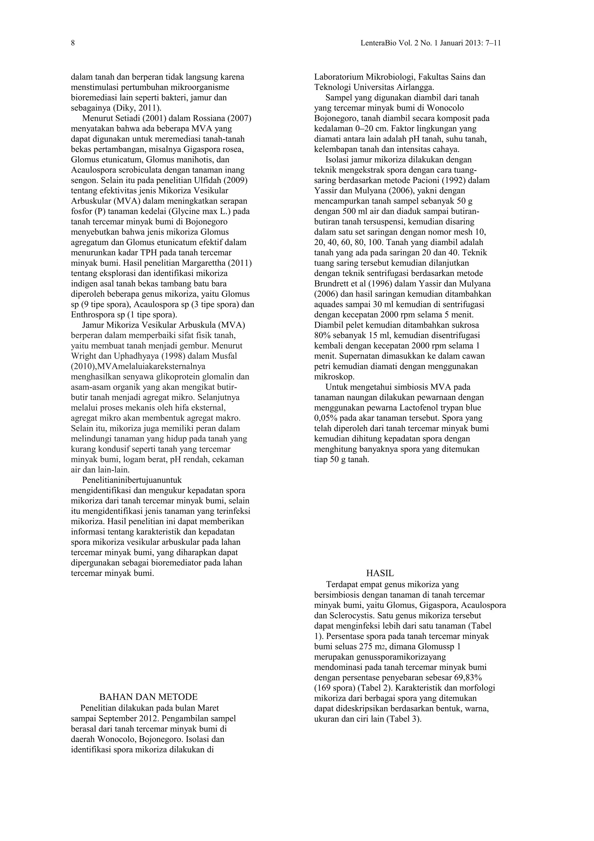 Bioremidiasi mikoriza | PDF