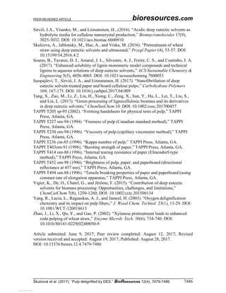 Mechanical Properties of Pulp Delignified by Deep Eutectic Solvents ...
