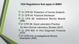 Bioresearch monitoring program | PPTX