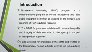 Bioresearch monitoring program | PPTX