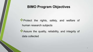 Bioresearch monitoring program | PPTX