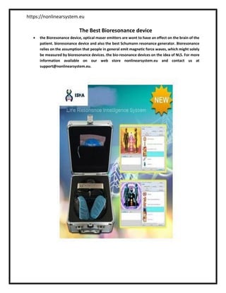 Bioresonance Remote Scans And Treatments | PDF