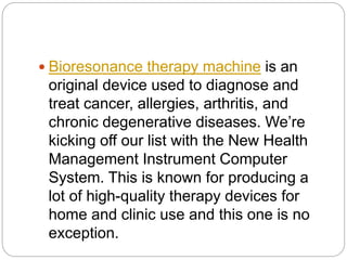 Start your own bioresonance practice | PPT