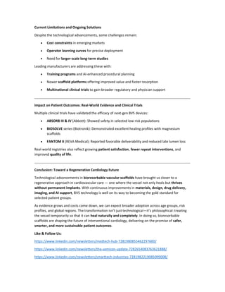 Exploring Technological Advancements in Bioresorbable Vascular ...