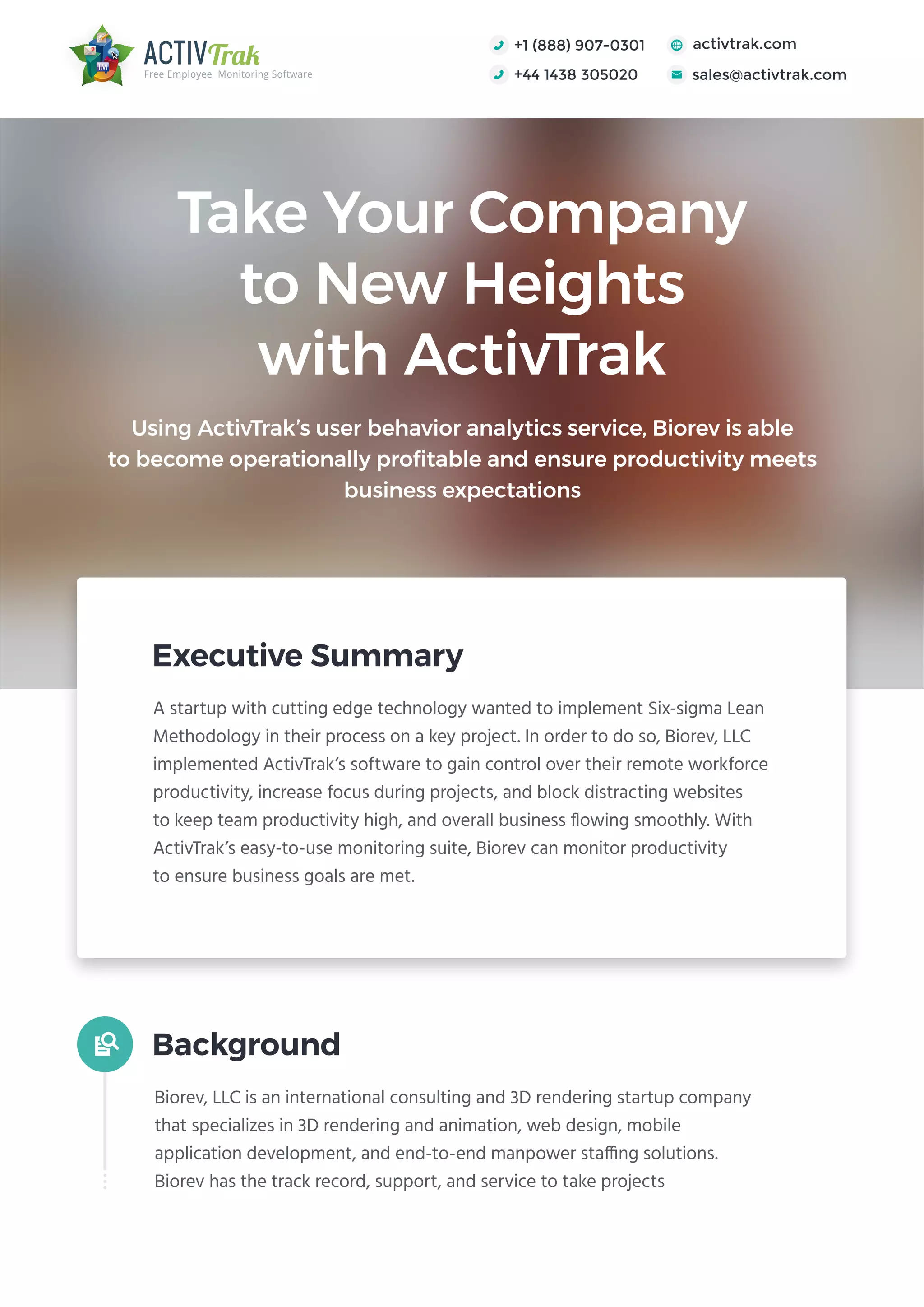 ActivTrak | Biorev Case Study | PDF